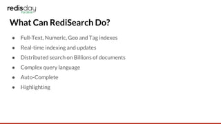 Redis Day TLV 2018 - RediSearch Aggregations | PPT | Free Download