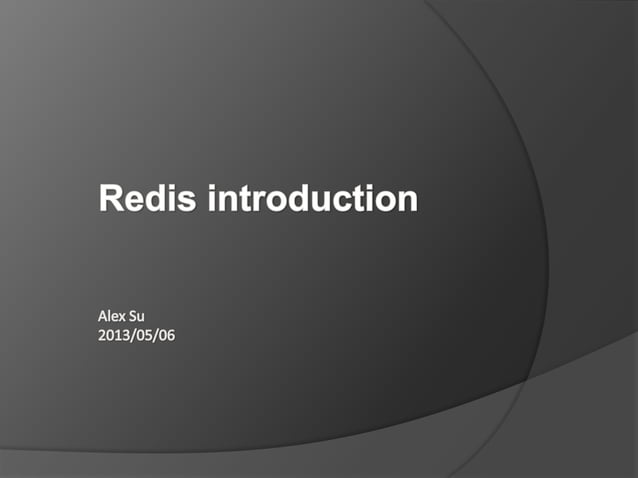 Redis Introduction | PPT | Free Download Redis Introduction | PPT | Free Download