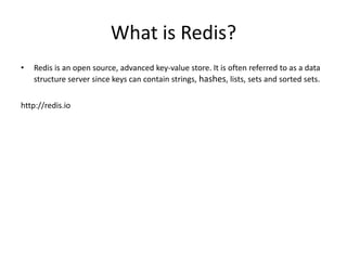 Intro to Redis | PPT