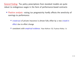 Redistribution with Performance Pay | PPT