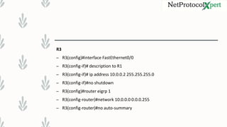 Redistribution into EIGRP | PPTX | Computer Networking | Computing