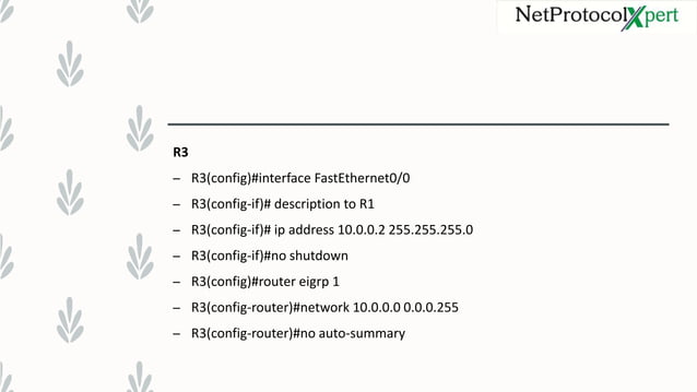 Redistribution into EIGRP | PPTX | Computer Networking | Computing