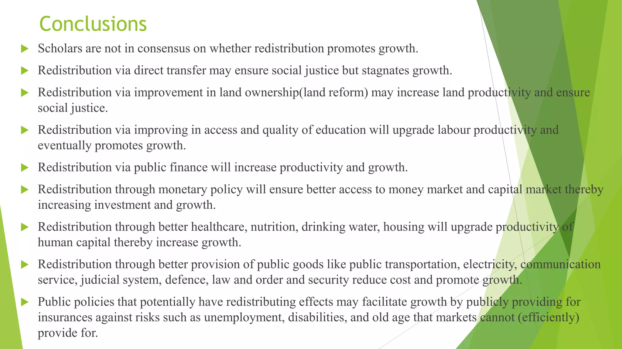 Redistribution with growth | PPT