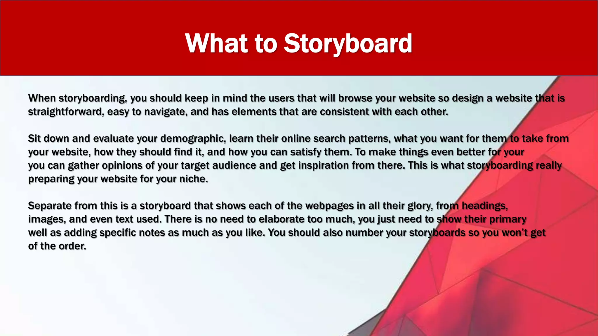 How to Storyboard your Website | PPTX