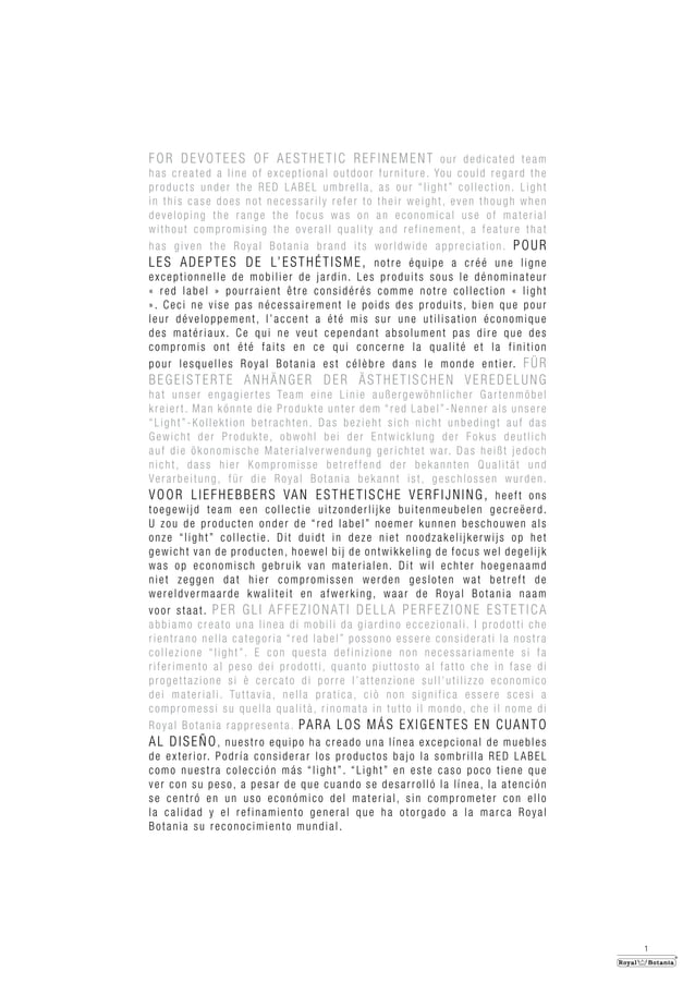 Royal Botania - Red Label | PDF