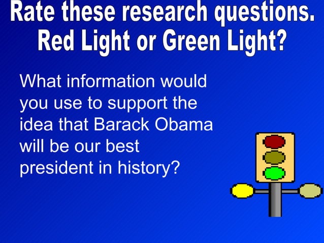 Red light green light questions | PPT