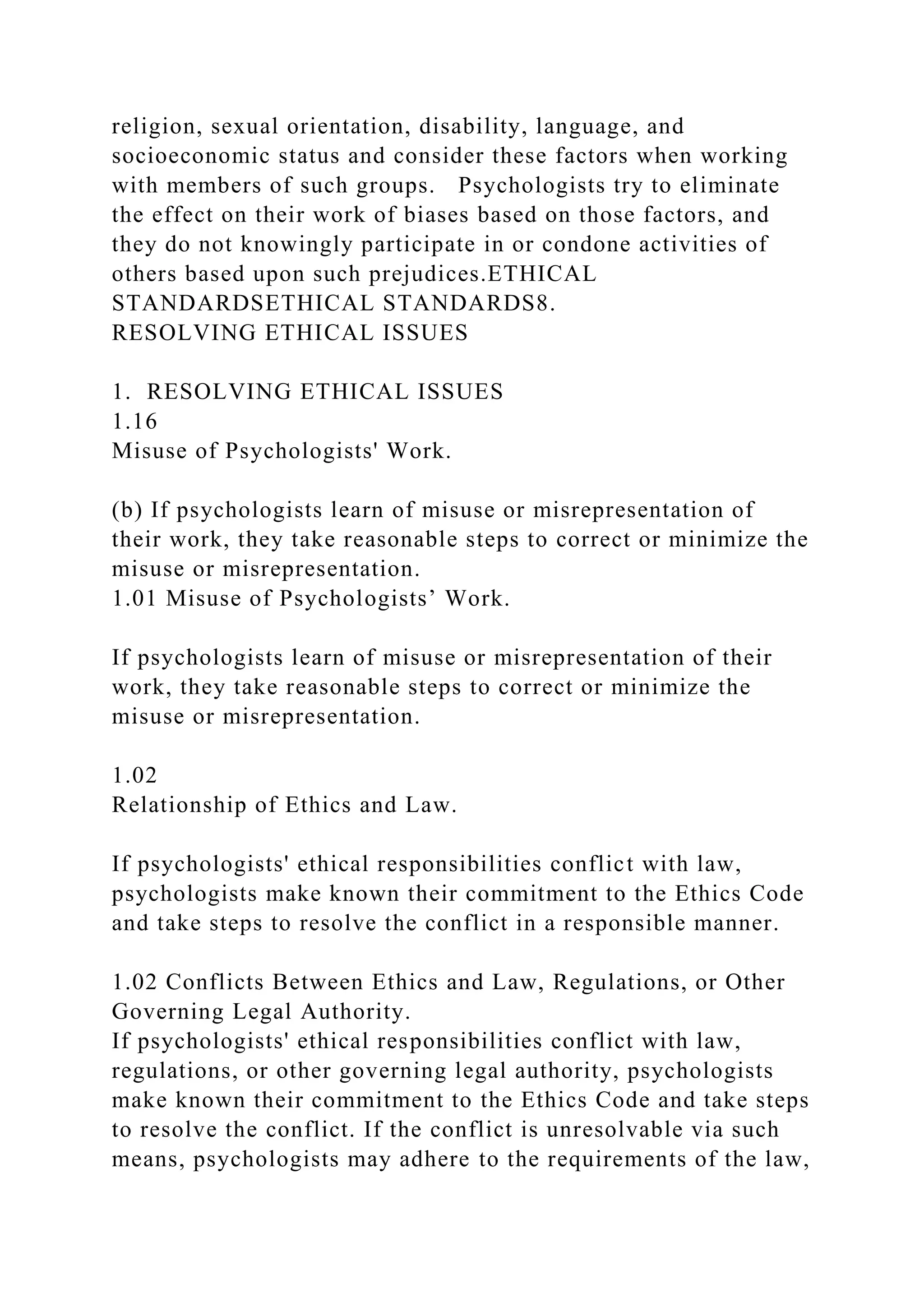 Redline Comparison of APA Ethical Principles of Psychologists an.docx ...