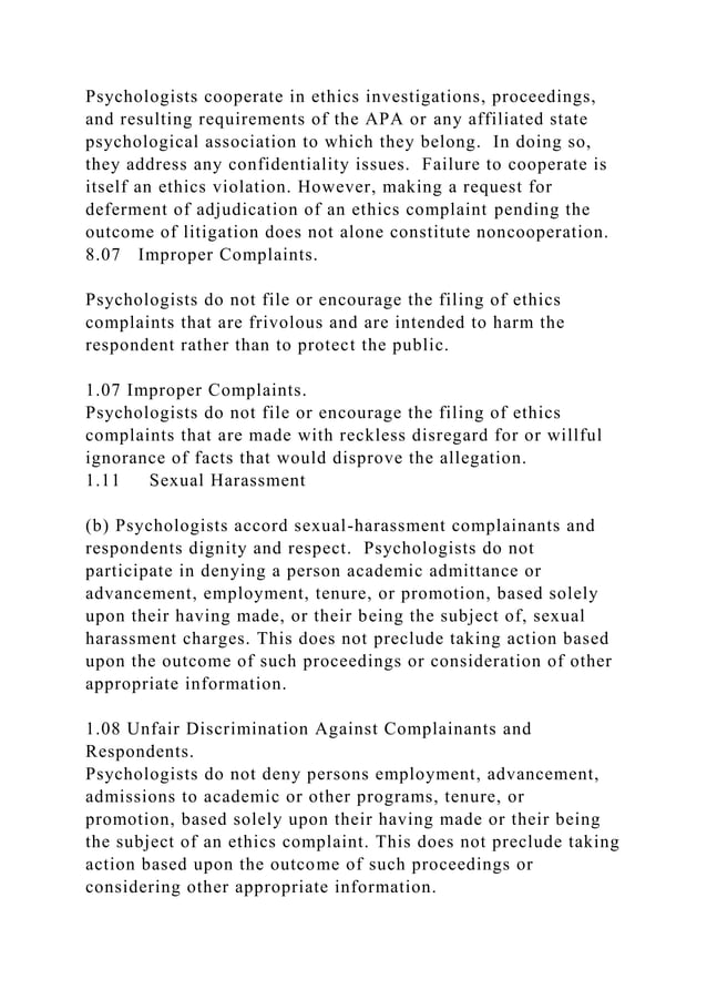 Redline Comparison of APA Ethical Principles of Psychologists an.docx