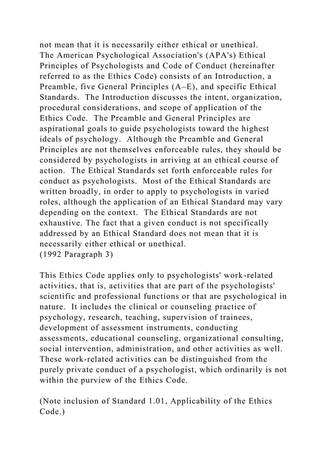 Redline Comparison of APA Ethical Principles of Psychologists an.docx ...