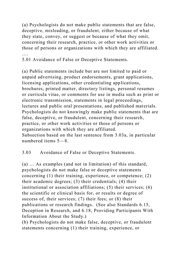 Redline Comparison of APA Ethical Principles of Psychologists an.docx ...