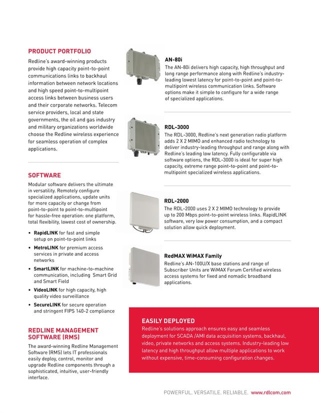 Redline products brochure | PDF