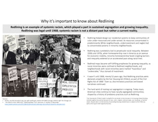 Race, Redlining and our Neighborhoods: Brooklyn, Chicago & D.C. | PDF ...