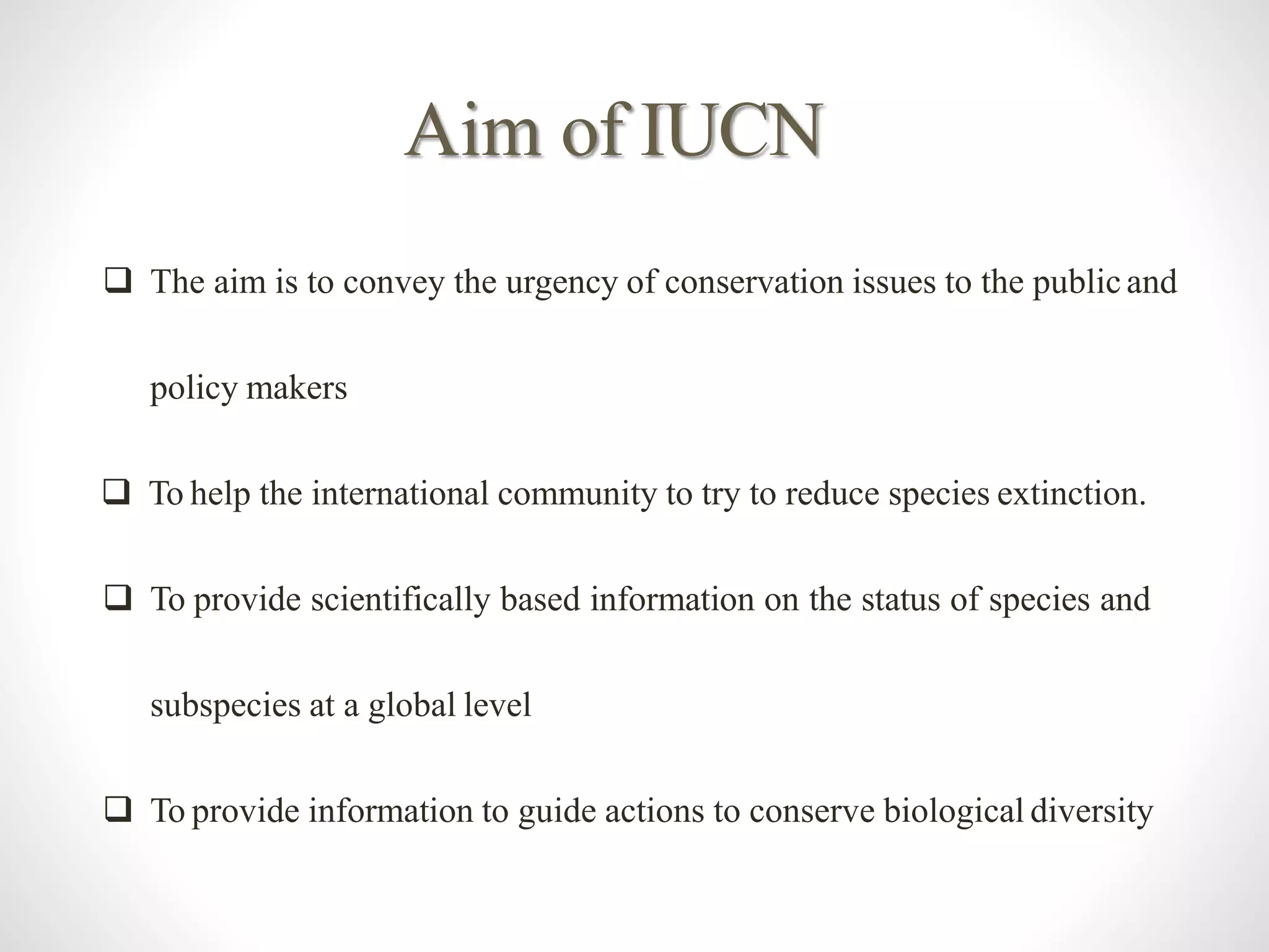 Red list categories | PPTX