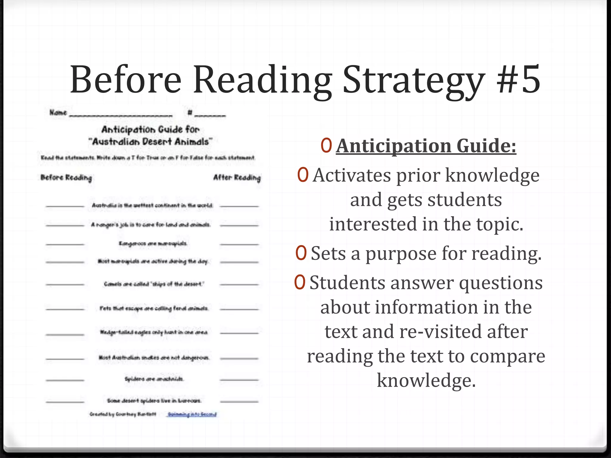 Before, During and After Reading | PPTX | Educational Assessment ...