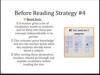 Before, During and After Reading | PPTX | Educational Assessment ...