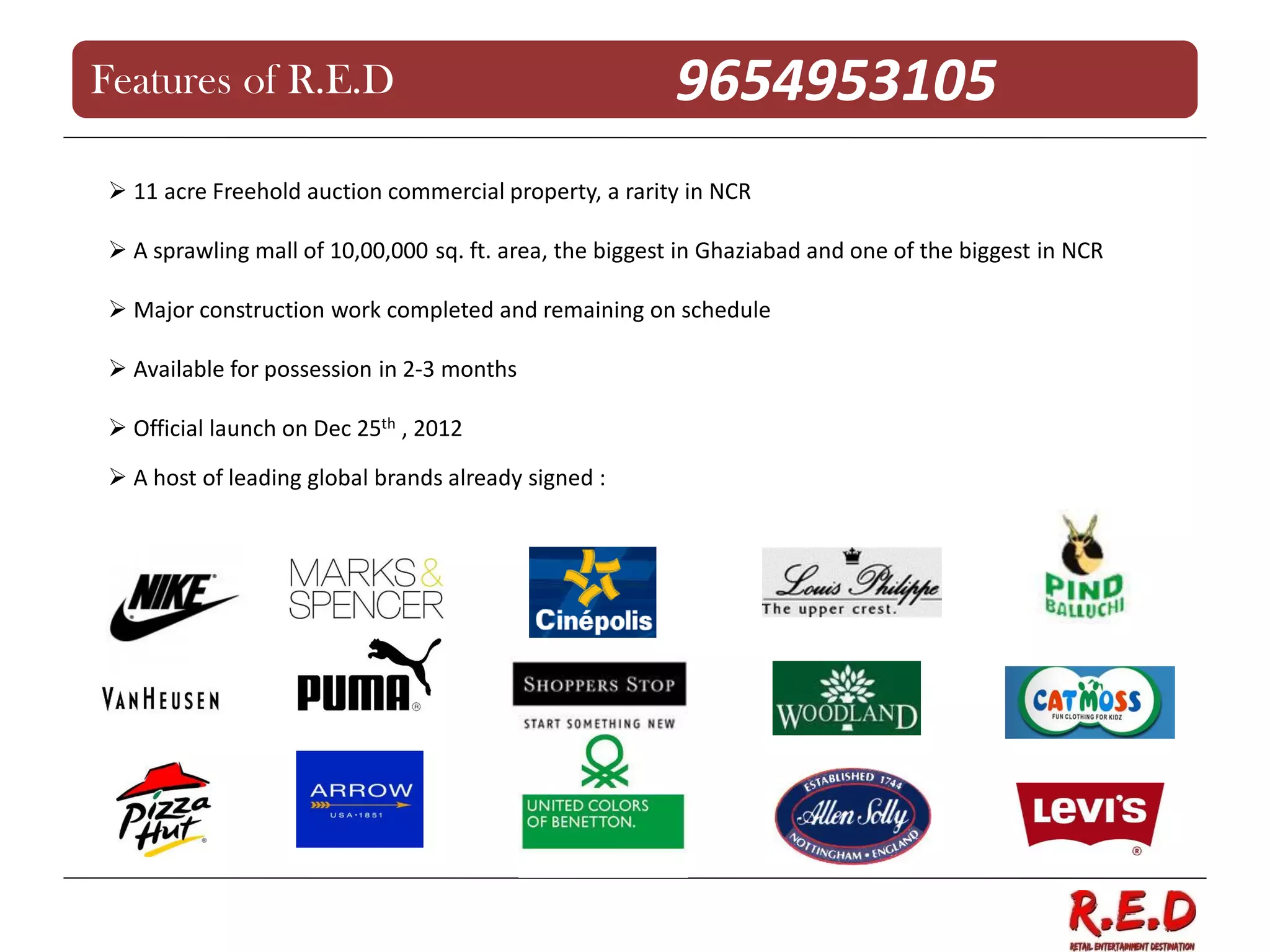 Red Mall | Retail Space | Food Court | 9654953105 | PPT