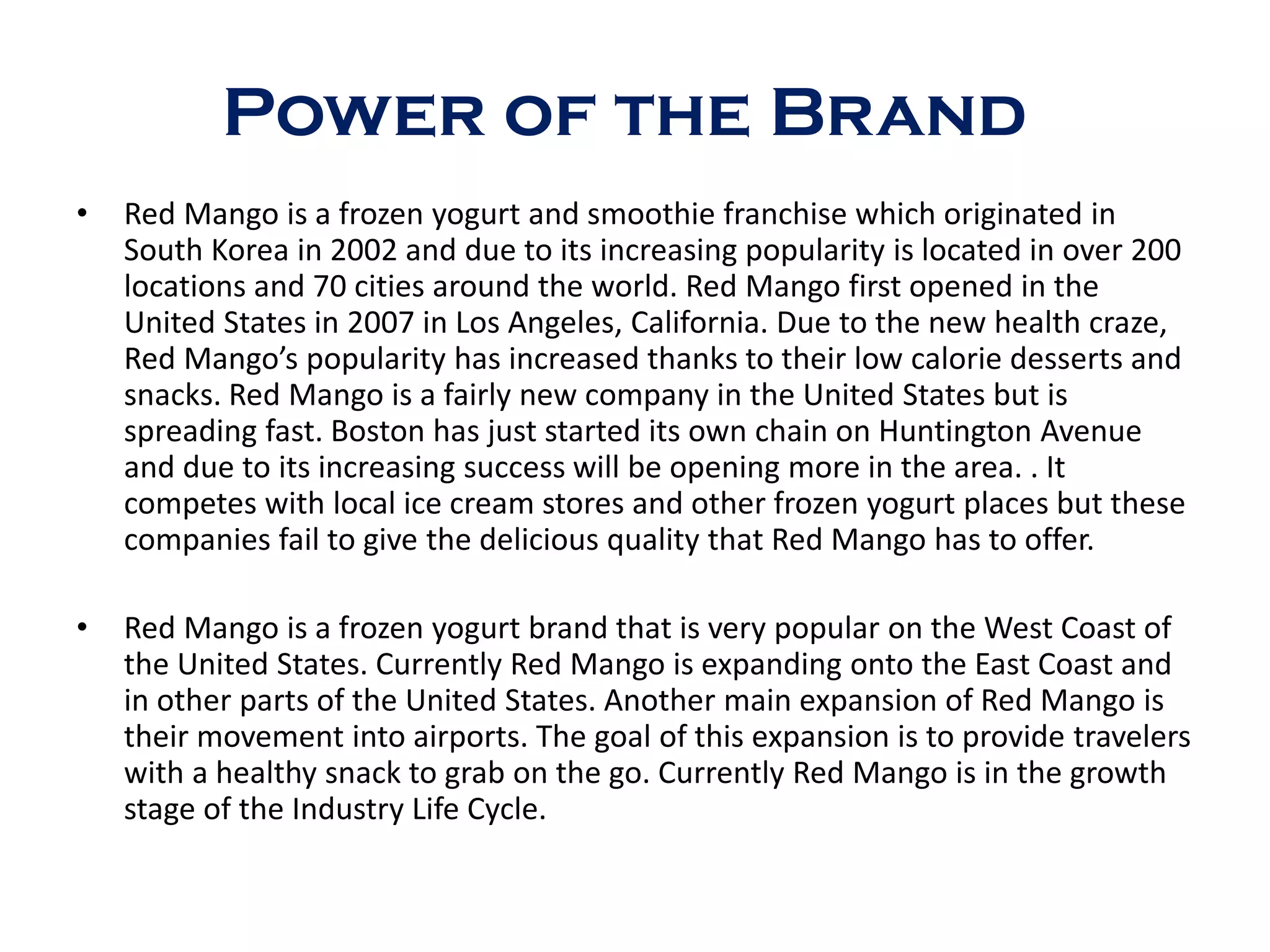 Red Mango Franchise Provider in India | PPT