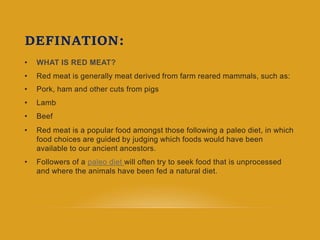 Red meat facts | PPTX