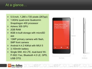 Xiaomi Redmi Note 4G review in pictures | PPTX | Smartphones | Consumer ...