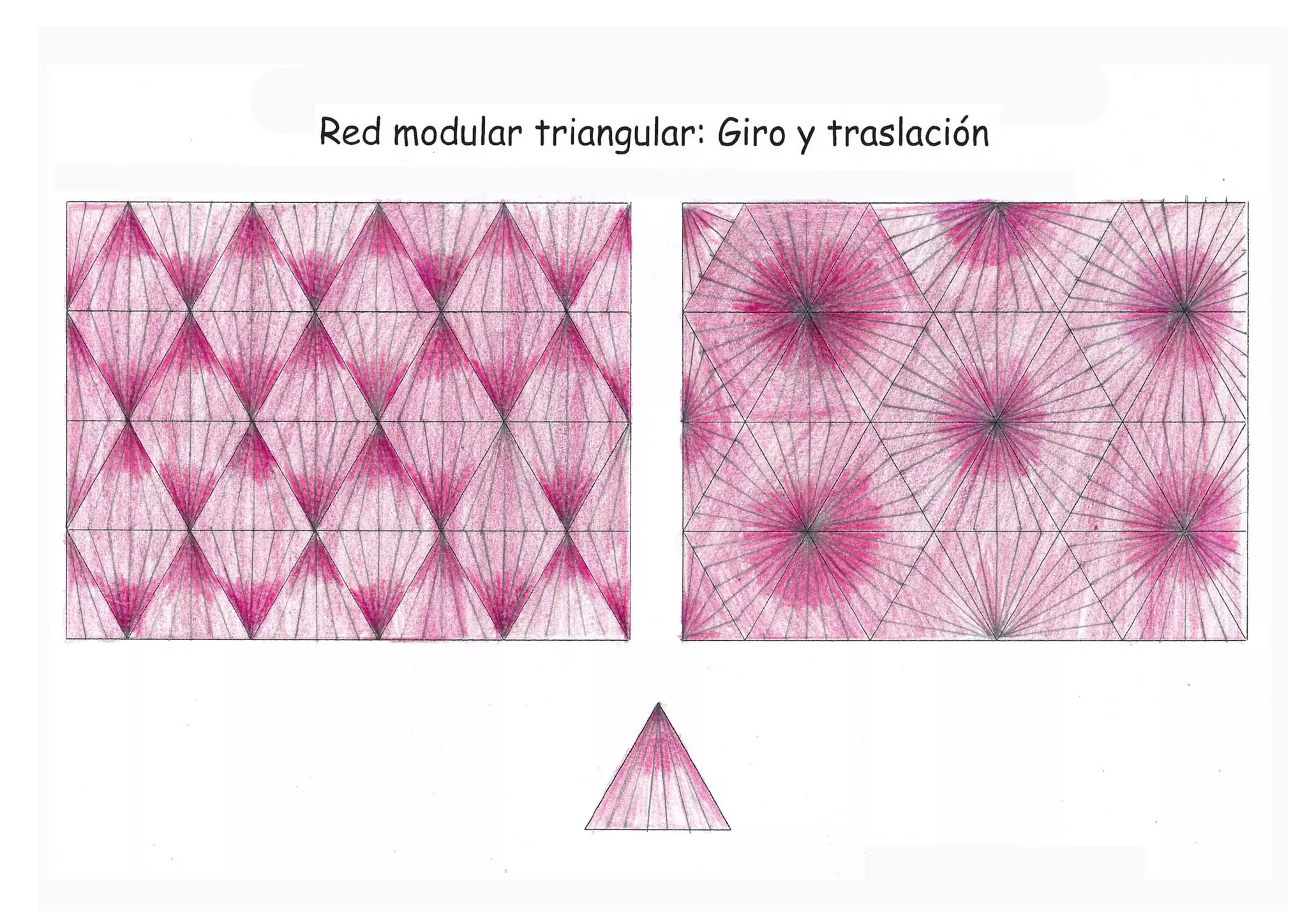 Red modular triangular: giro (180º y 60º) | PPT