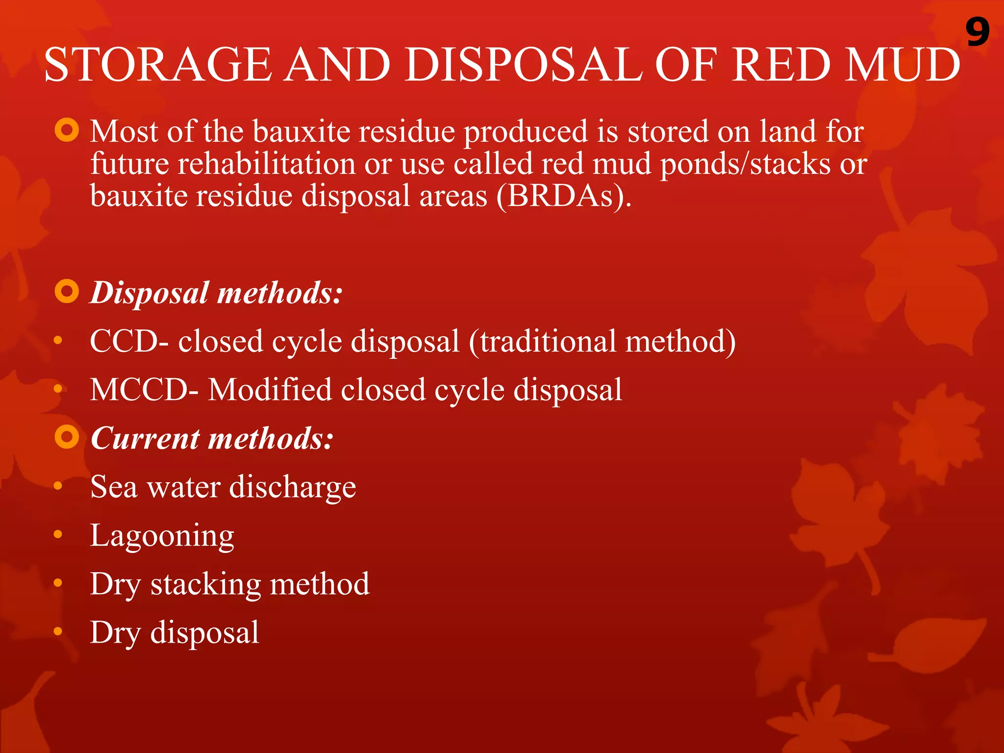 Red mud processing and utilization | PPTX