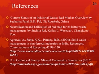 Red mud processing and utilization | PPTX