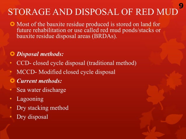 Red mud processing and utilization | PPTX | Commodities | Economy