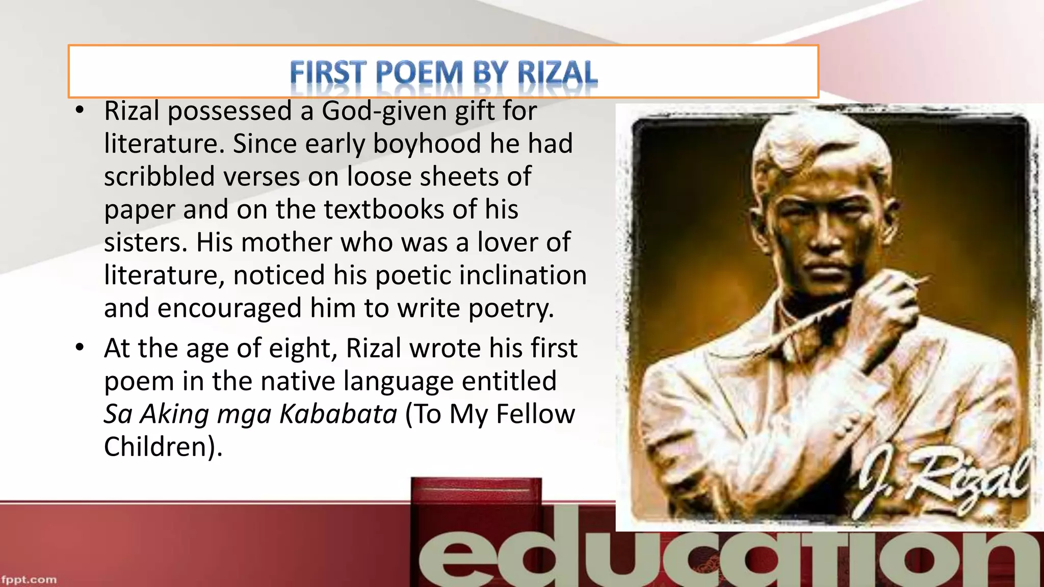 Rizal: Childhood years in Calamba | PPTX