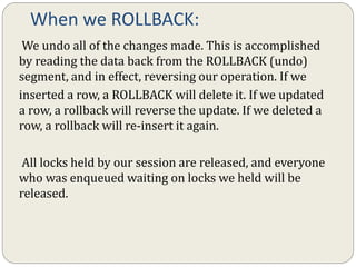 Redo and Rollback | PPTX