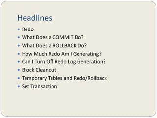 Redo and Rollback | PPTX