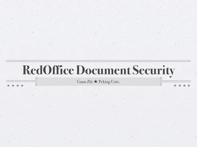Red Office Documents Security Proposal | PPT