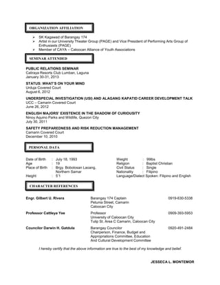 Red official resume of jesseca | DOCX