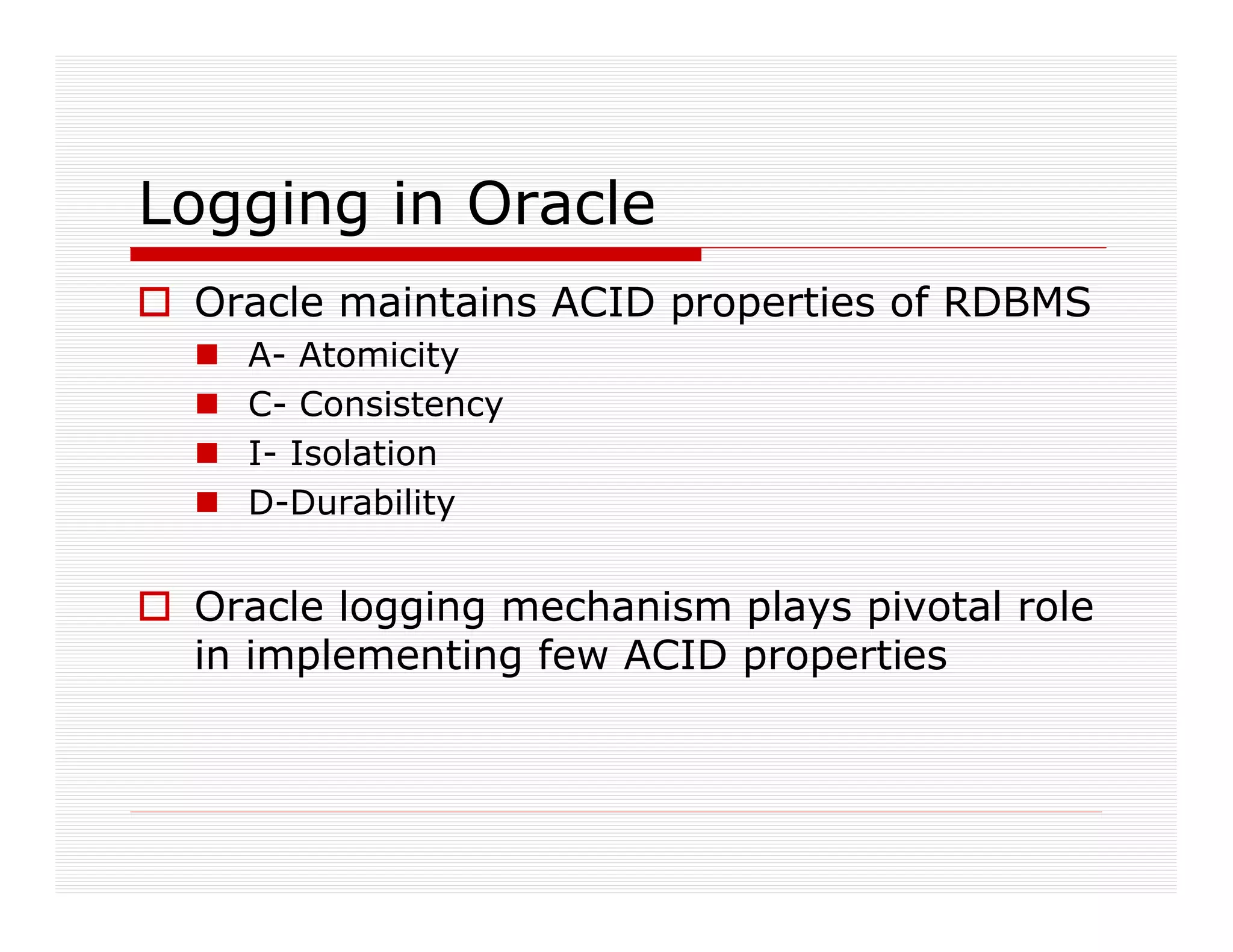 Redo internals ppt | PPT