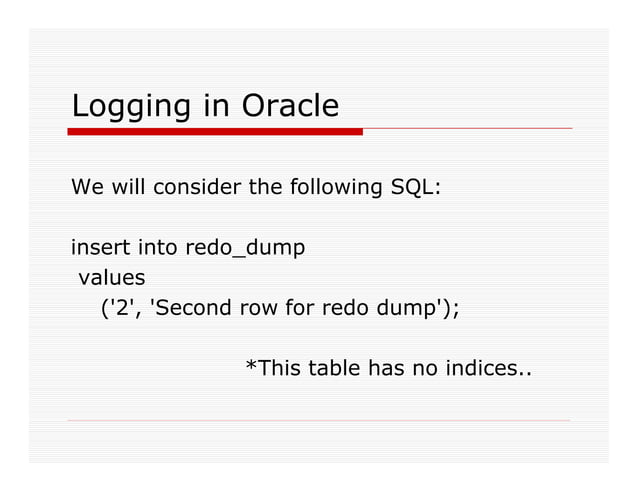 Redo internals ppt | PPT