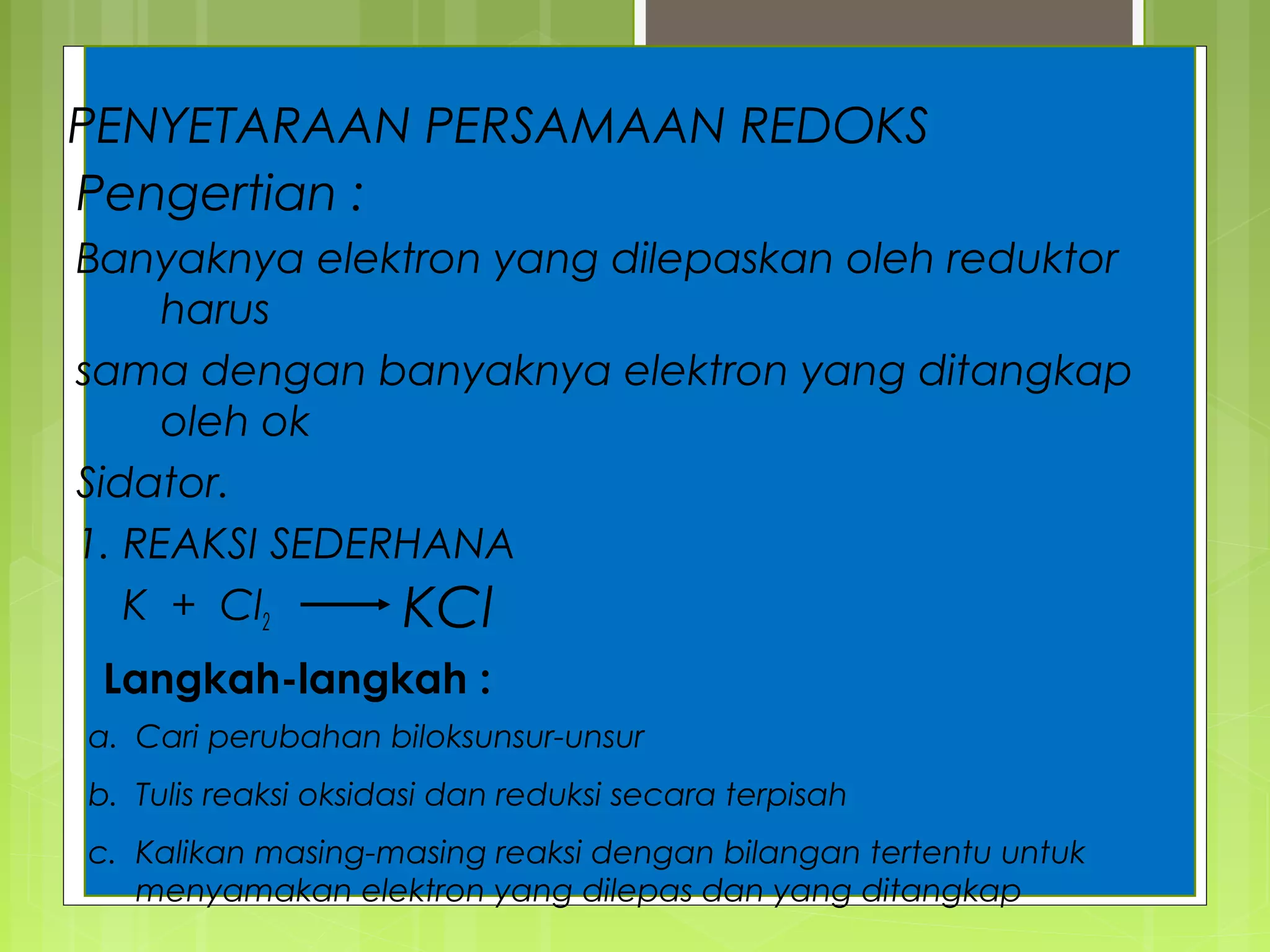 Redoks & elektrokimia | PPT