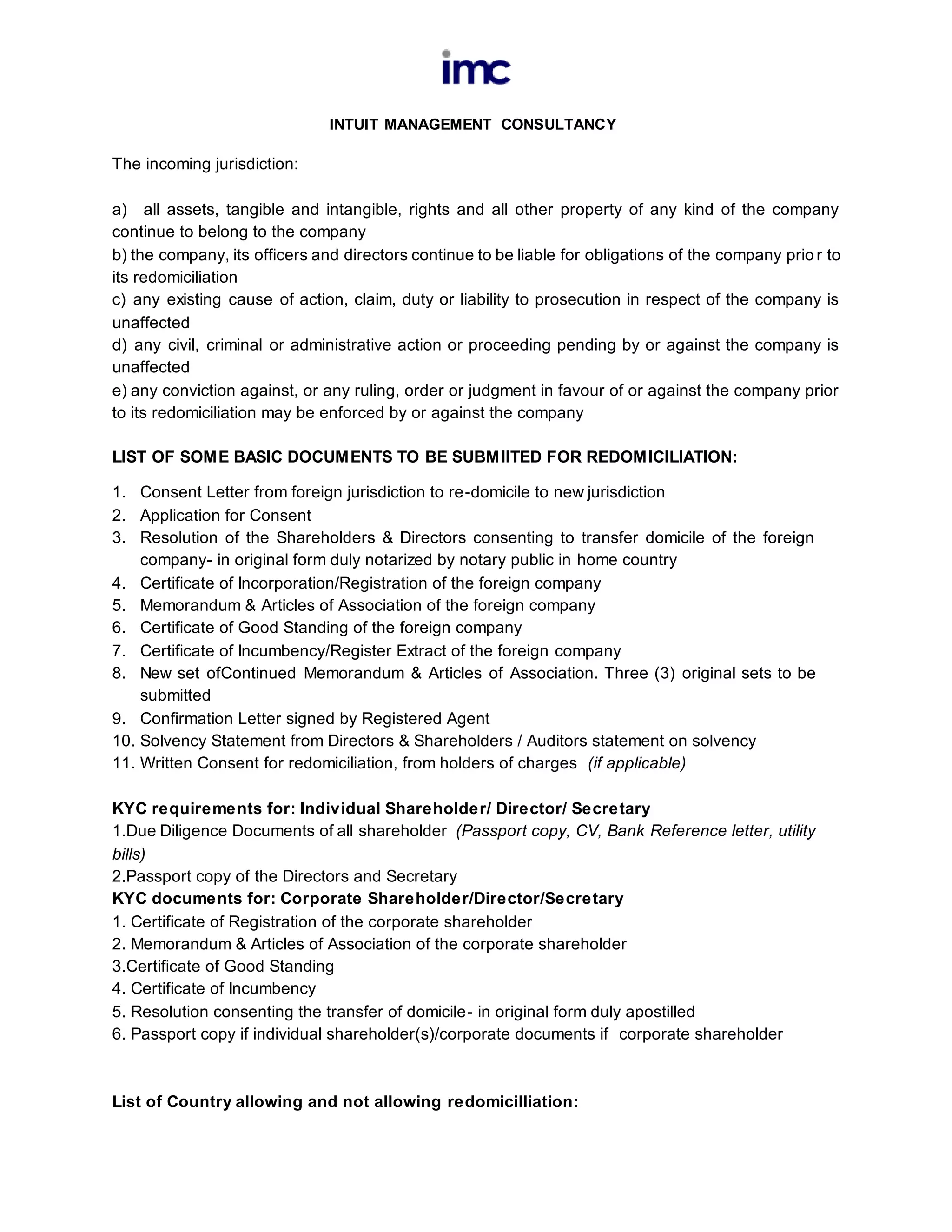 Redomiliciation in UAE | DOCX