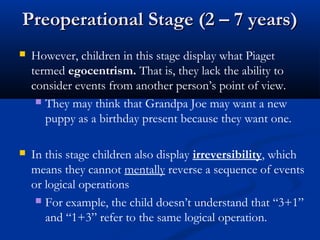 Redo piaget's cognitive development | PPT