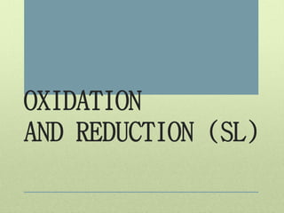 IB Chemistry SL Redox | PPT