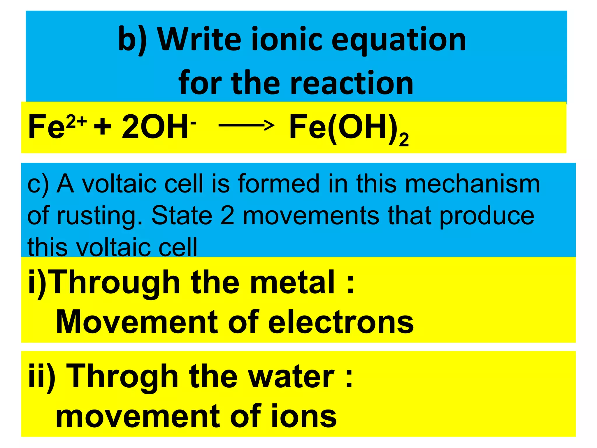 Redox part 3= rusting - reactivity series and diff between electrolytic ...
