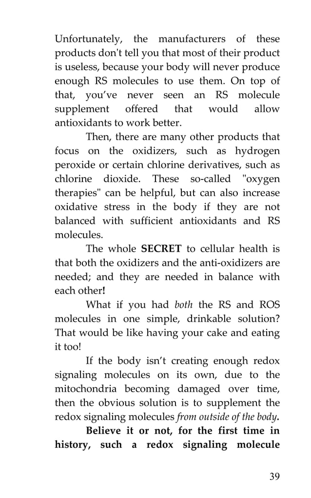 Redox Signaling Molecules | PDF | Herbs and Supplements | Alternative ...