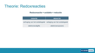 Werkzitting 8: redoxreacties | PPT