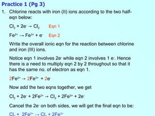 Redox electron transfer | PPT