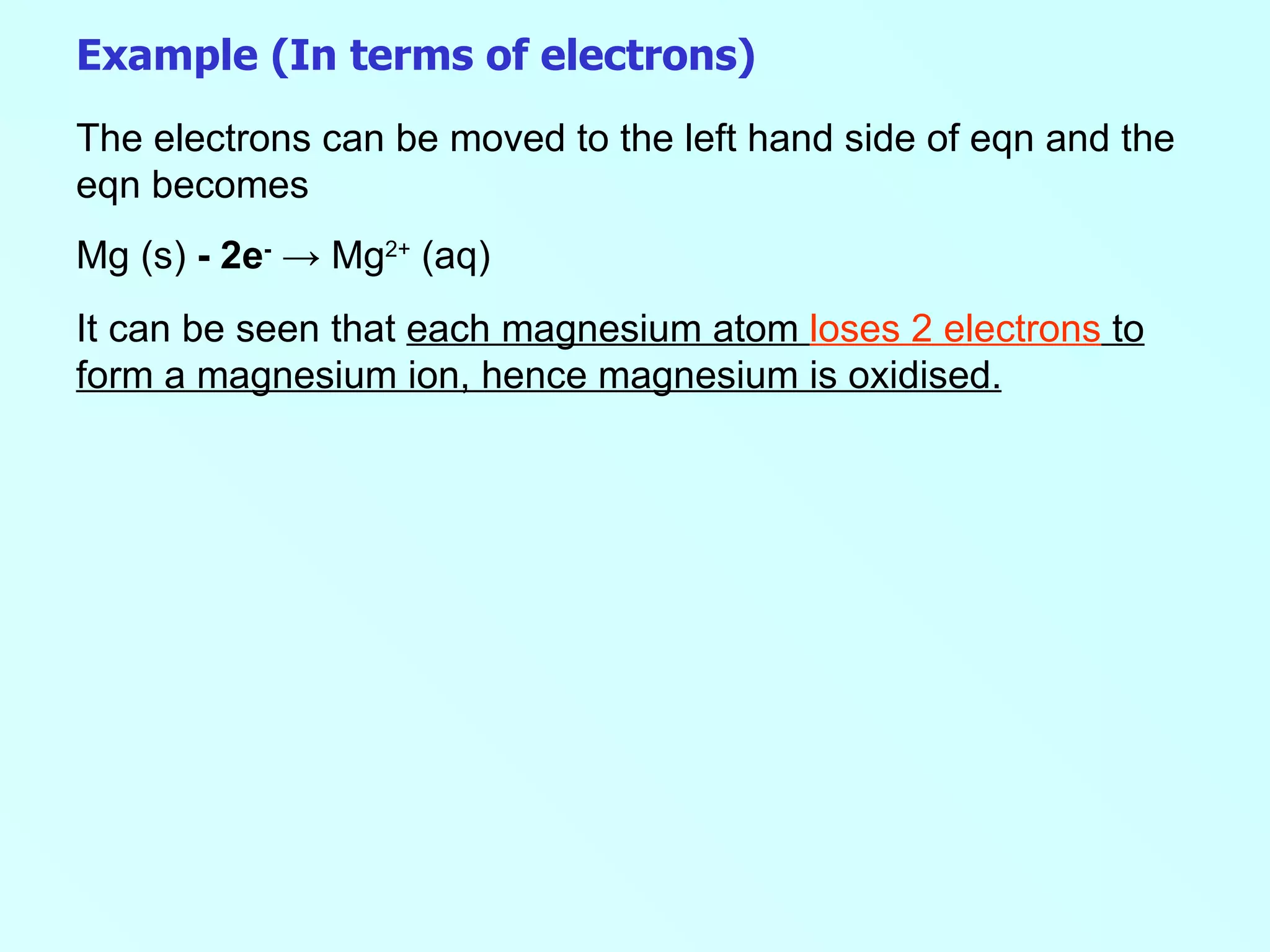 Redox electron transfer | PPT