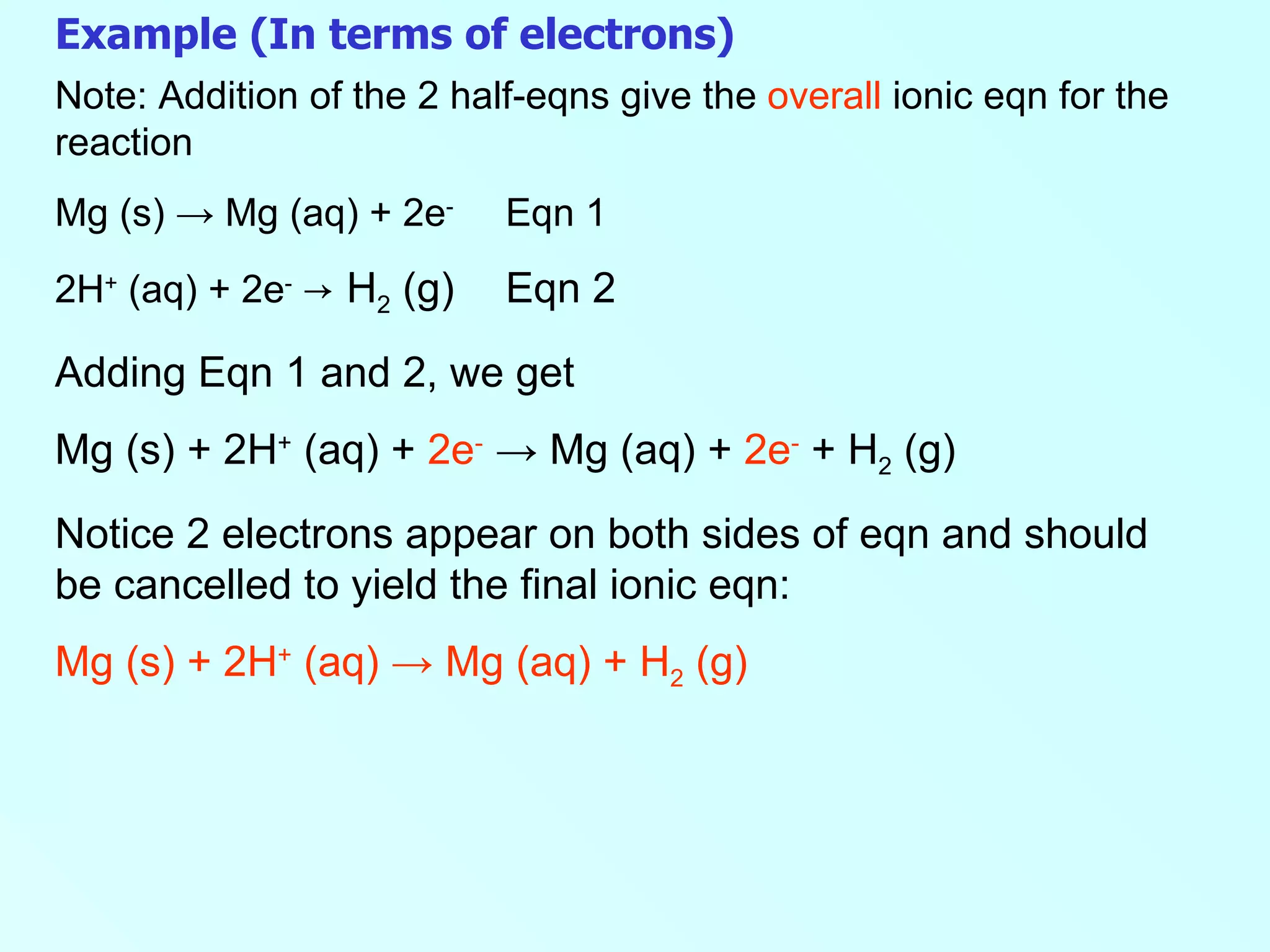 Redox electron transfer | PPT