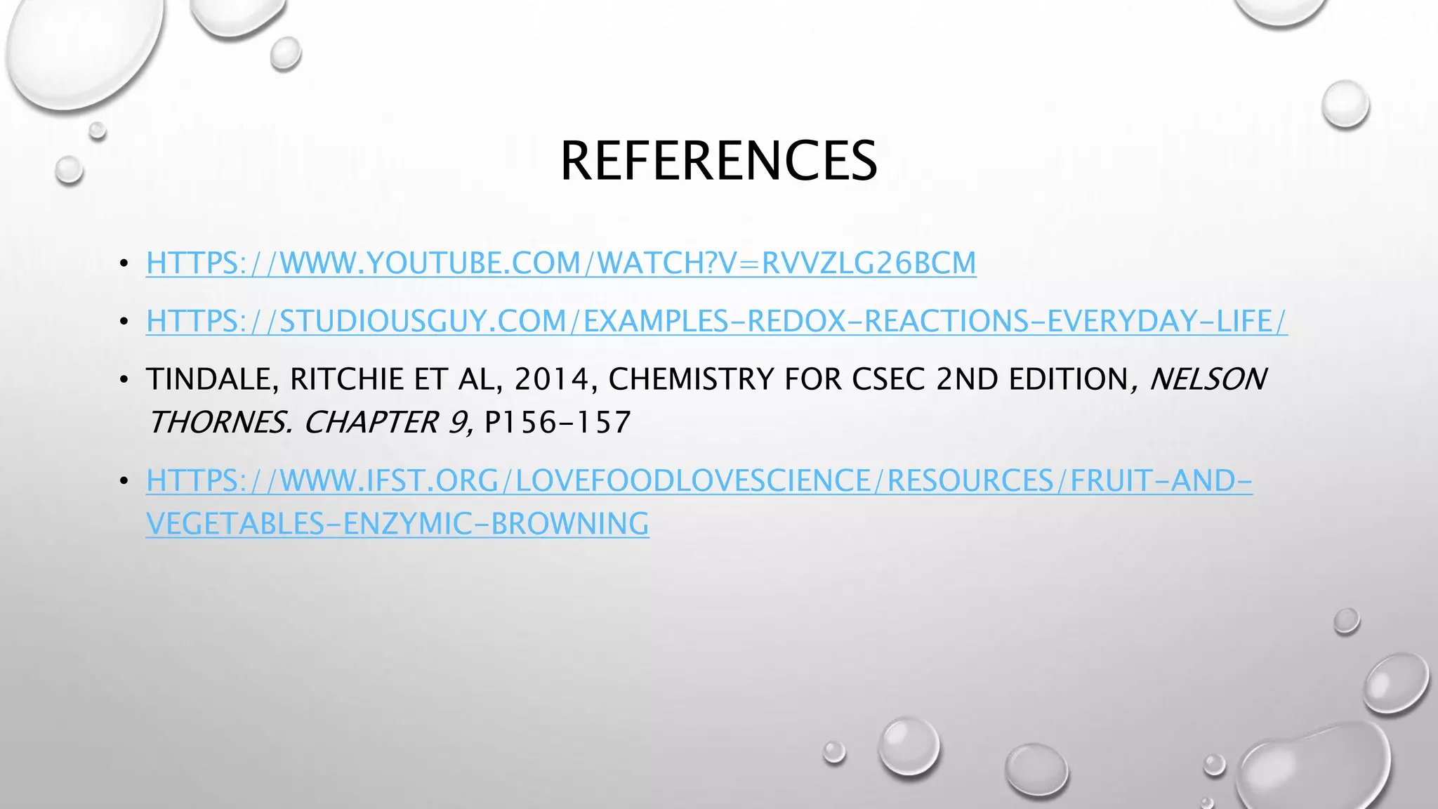 Redox in everyday life | PPTX