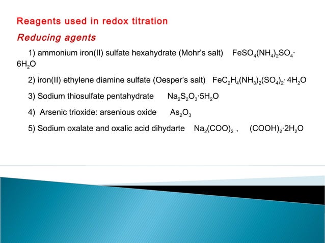 Redox titration | PPT