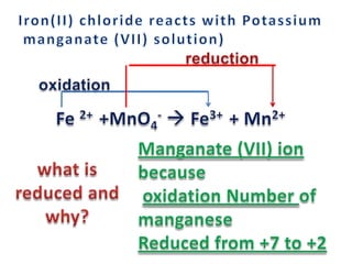 Redox= quiz part 1 with answers | PPT