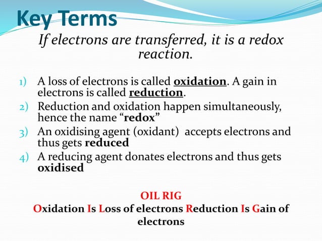REDOX REACTION 01.ppt | Chemistry | Science