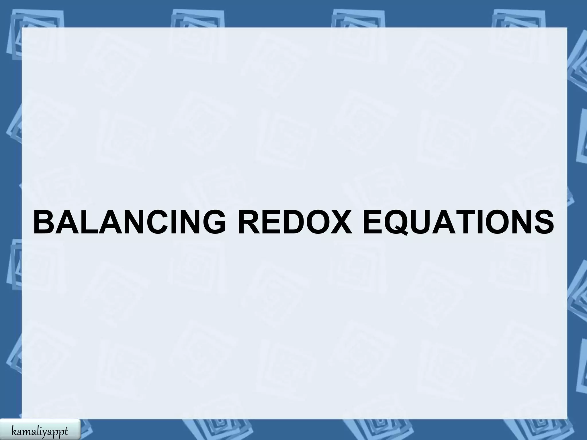 Redox Reaction and Electrochemical Cell (Reaksi Redoks dan Sel ...