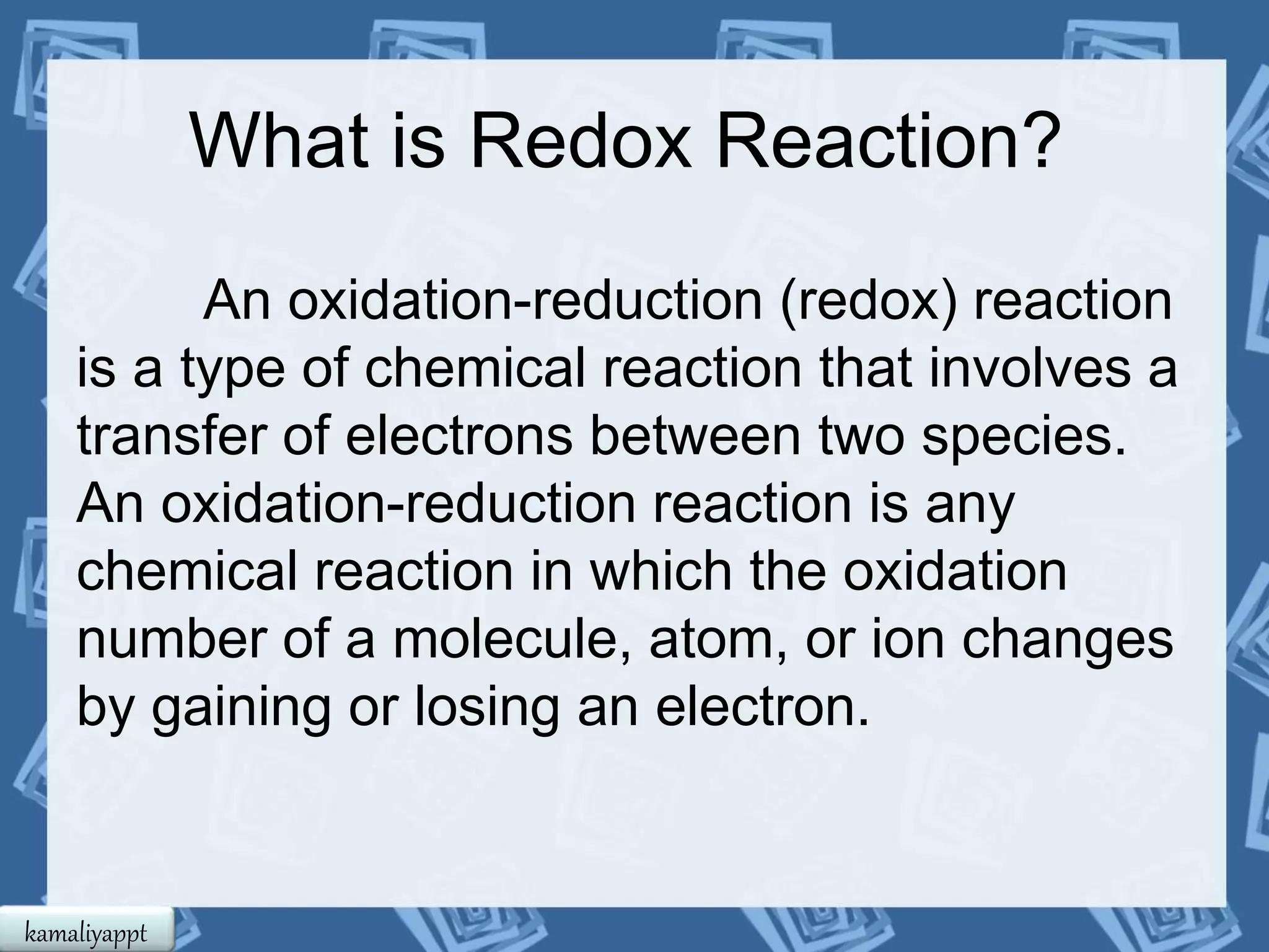 Redox Reaction and Electrochemical Cell (Reaksi Redoks dan Sel ...
